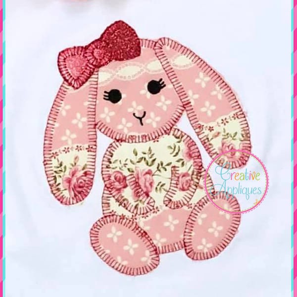 Rabbit Applique - Etsy