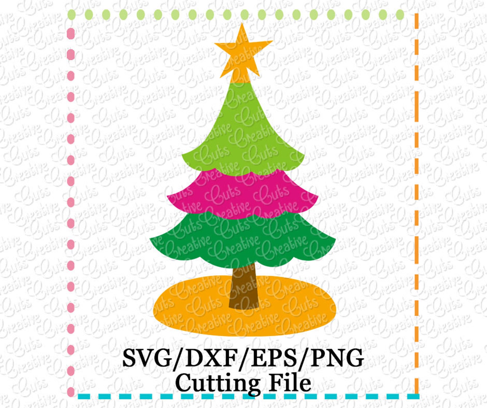 EXCLUSIVE Christmas Tree SVG Cutting File Christmas Tree Cut - Etsy