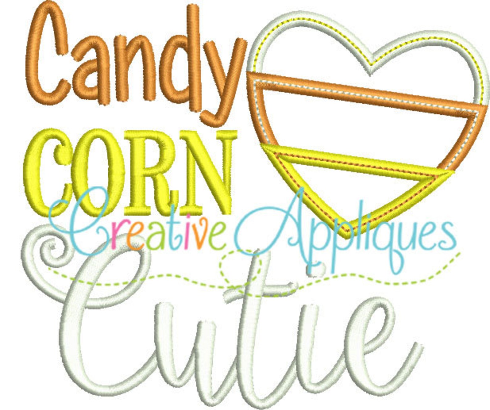 Candy Corn Cutie Halloween Digital Machine Embroidery Applique | Etsy