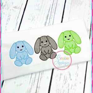 Sketch Stitch Rabbits Digital Machine Embroidery Design 5 Sizes, Sketch ...