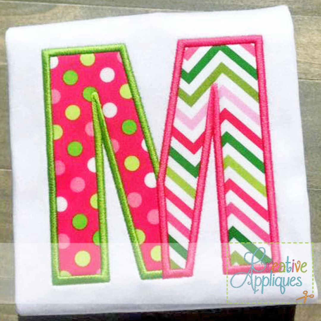 Split Divided Alphabet Letter Set A-Z Applique Machine Embroidery ...