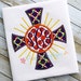 Monogram Cross Machine Embroidery Applique Design 4 SIZES - Etsy