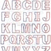 Split Divided Alphabet Letter Set A-Z Applique Machine Embroidery ...
