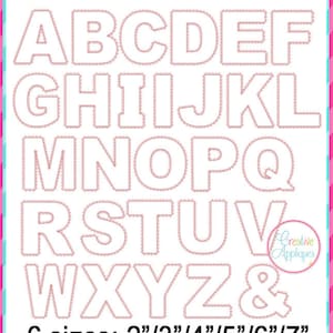 Lace Stitch Applique Alphabet Letter Set A-Z Applique Machine ...