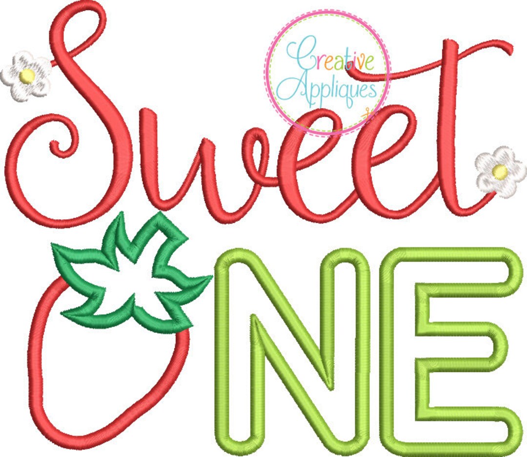 Sweet One Applique Machine Embroidery Design 4 Sizes, Birthday ...
