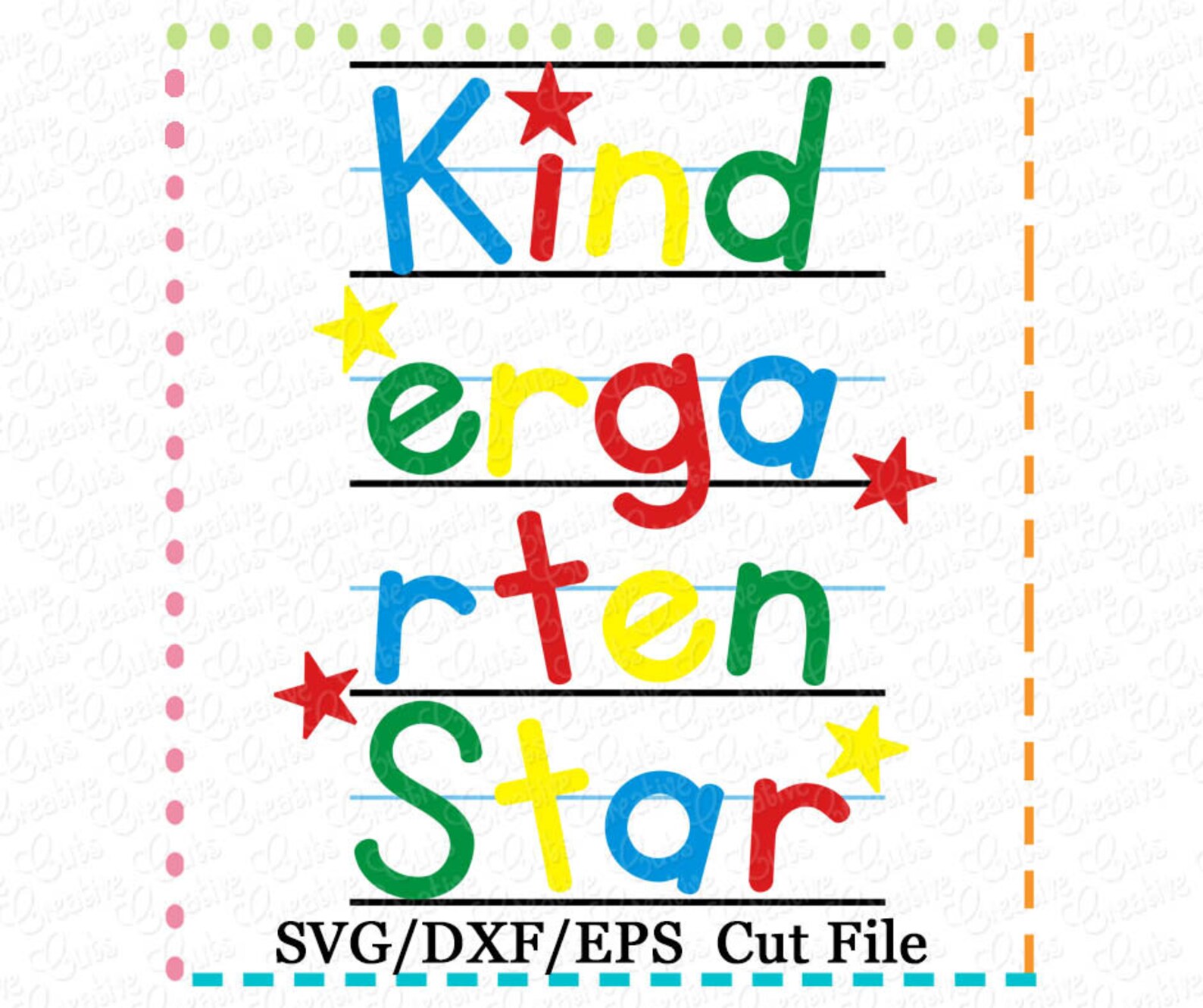 Kindergarten Star SVG Cutting File Kindergarten Star Svg - Etsy