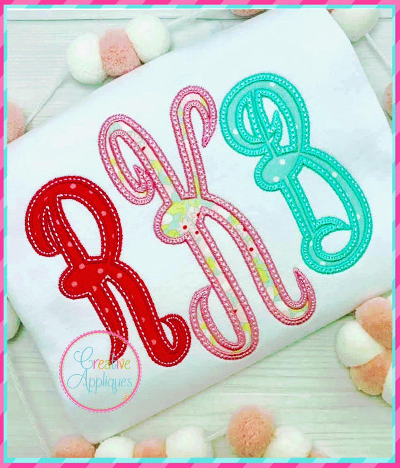 PES FORMAT ONLY! Empire Monogram Alphabet Letters A-Z Applique Machine ...
