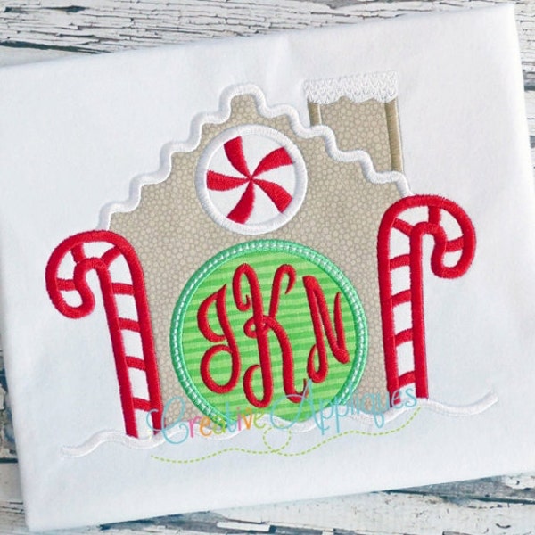 Gingerbread House Embroidery Design - Etsy
