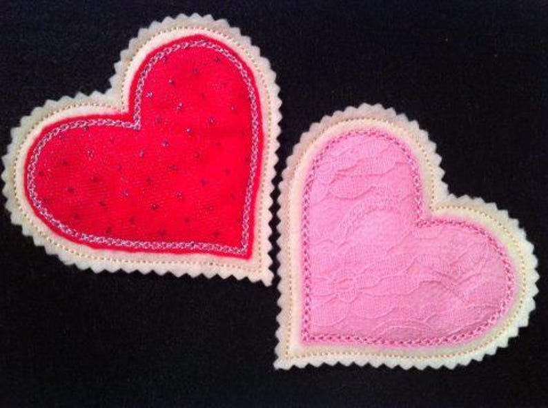 Conversation Heart Cookie in the Hoop Machine Embroidery Design, in the ...
