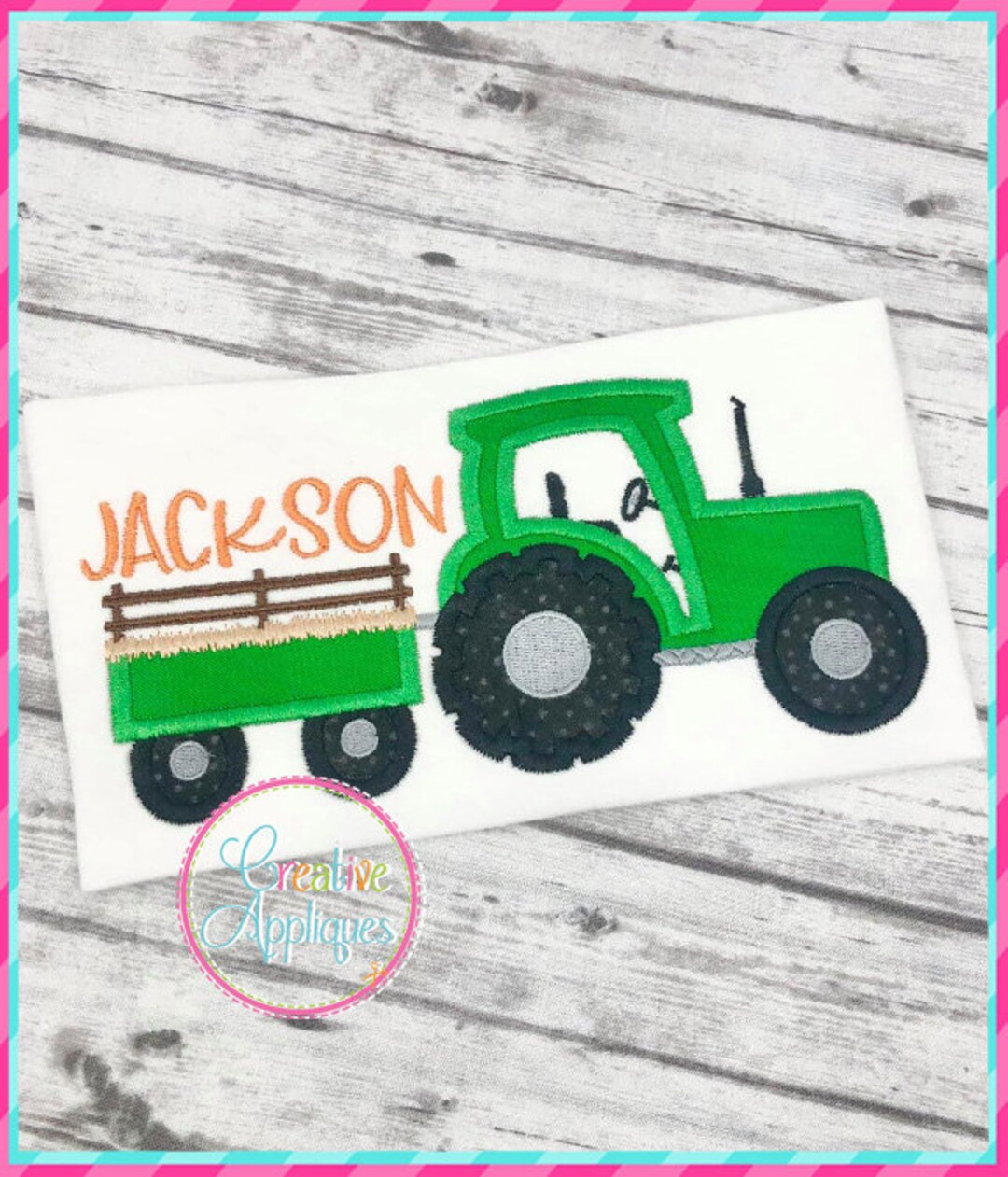 Tractor Applique Digital Machine Embroidery Design 5 Sizes, Tractor ...