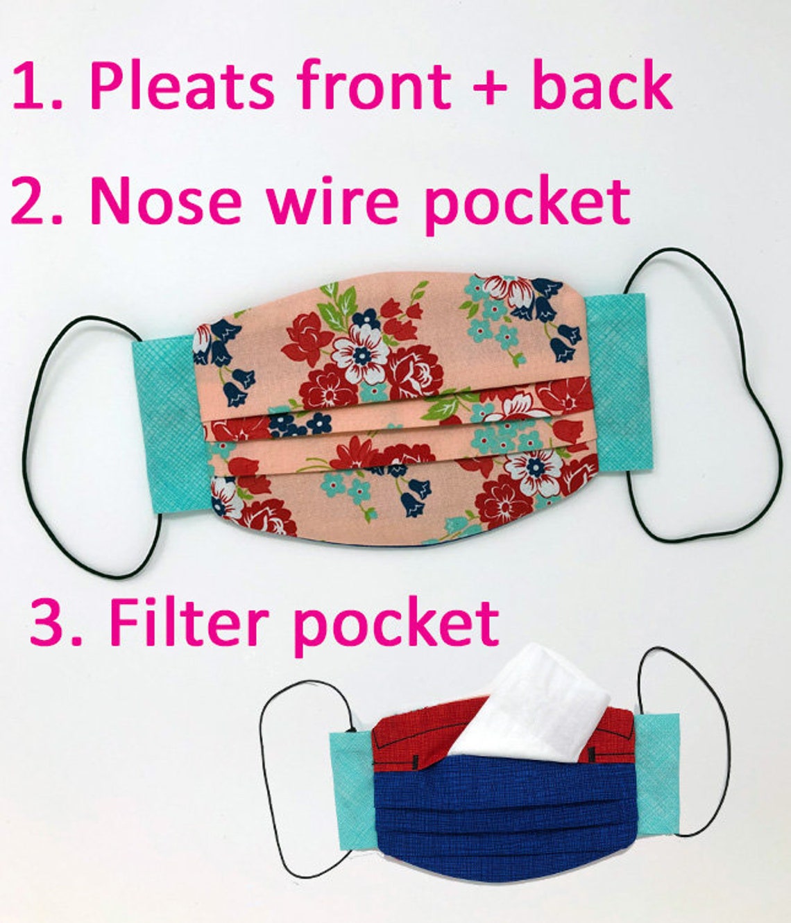 4 SIZES! in the Hoop Face Mask Digital Machine Embroidery Design ...