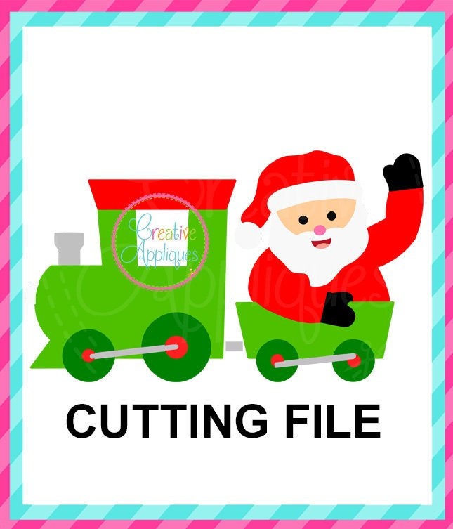 EXCLUSIVE Santa Christmas Train SVG, Train Cut File, Train Svg, Train ...