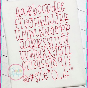 15 Sizes Floss Stitch Farmhouse Lemonade Embroidery Font Digital ...