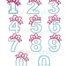Bow Numbers Birthday Set Applique Digital Machine Embroidery Design 3 ...