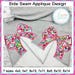 Fancy Bow Side Seam Applique Machine Embroidery Design, Bow Shirt Side ...