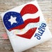 Patriotic Heart Flag With Star Machine Embroidery Applique Digital ...
