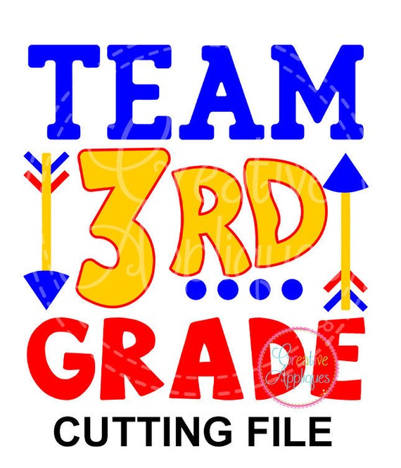 Team 3rd Grade Svg Cutting File Team 3rd Grade Svg Cut File | Etsy