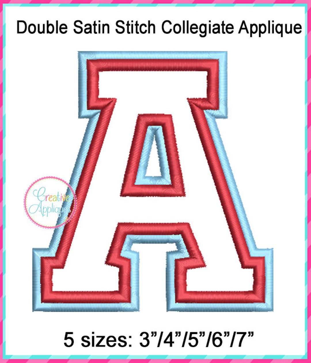 Double Satin Collegiate Applique Alphabet Letters A Thru Z, Varsity ...