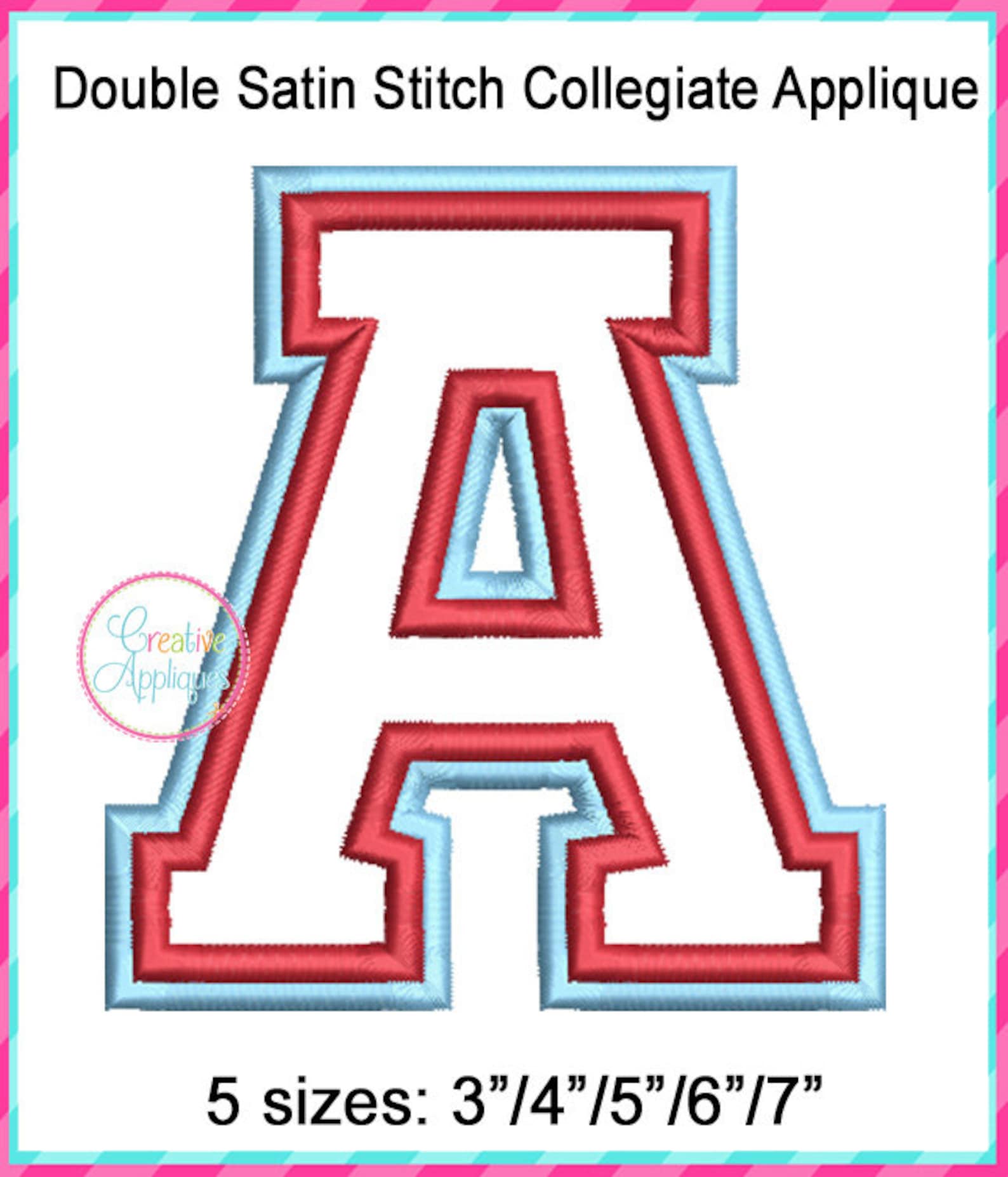Double Satin Collegiate Applique Alphabet Letters A Thru Z, Varsity ...