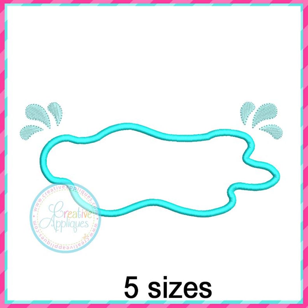 Puddle Applique Design, Machine Embroidery, Embroidery Design, Machine ...