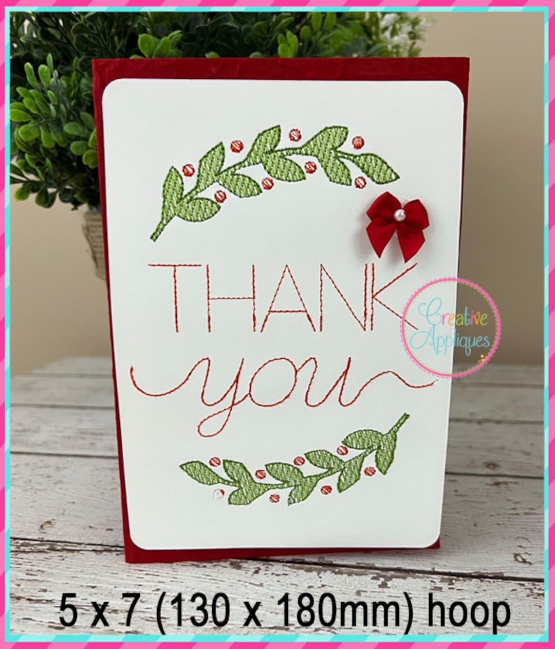 Season's Greetings Card Embroidery Machine Design, Embroidery on Paper ...