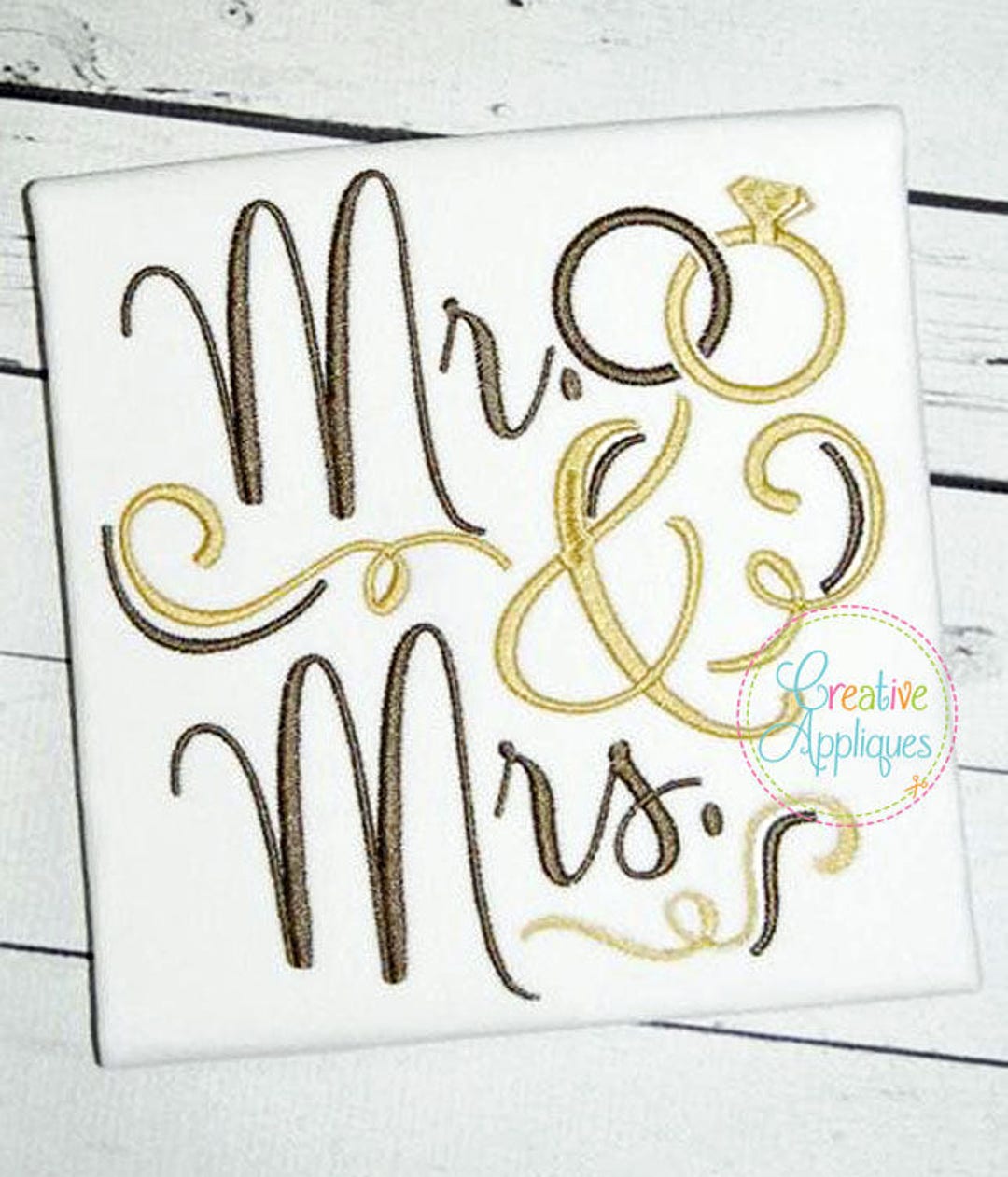 Mr and Mrs Digital Machine Embroidery Design 4 Sizes, Wedding ...