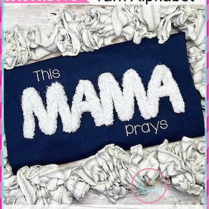 Yarn Alphabet Embroidery Machine Letters A-Z Applique Design 7 Sizes ...