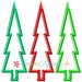 Christmas Tree Trio Applique Digital Machine Embroidery Design 4 Sizes ...