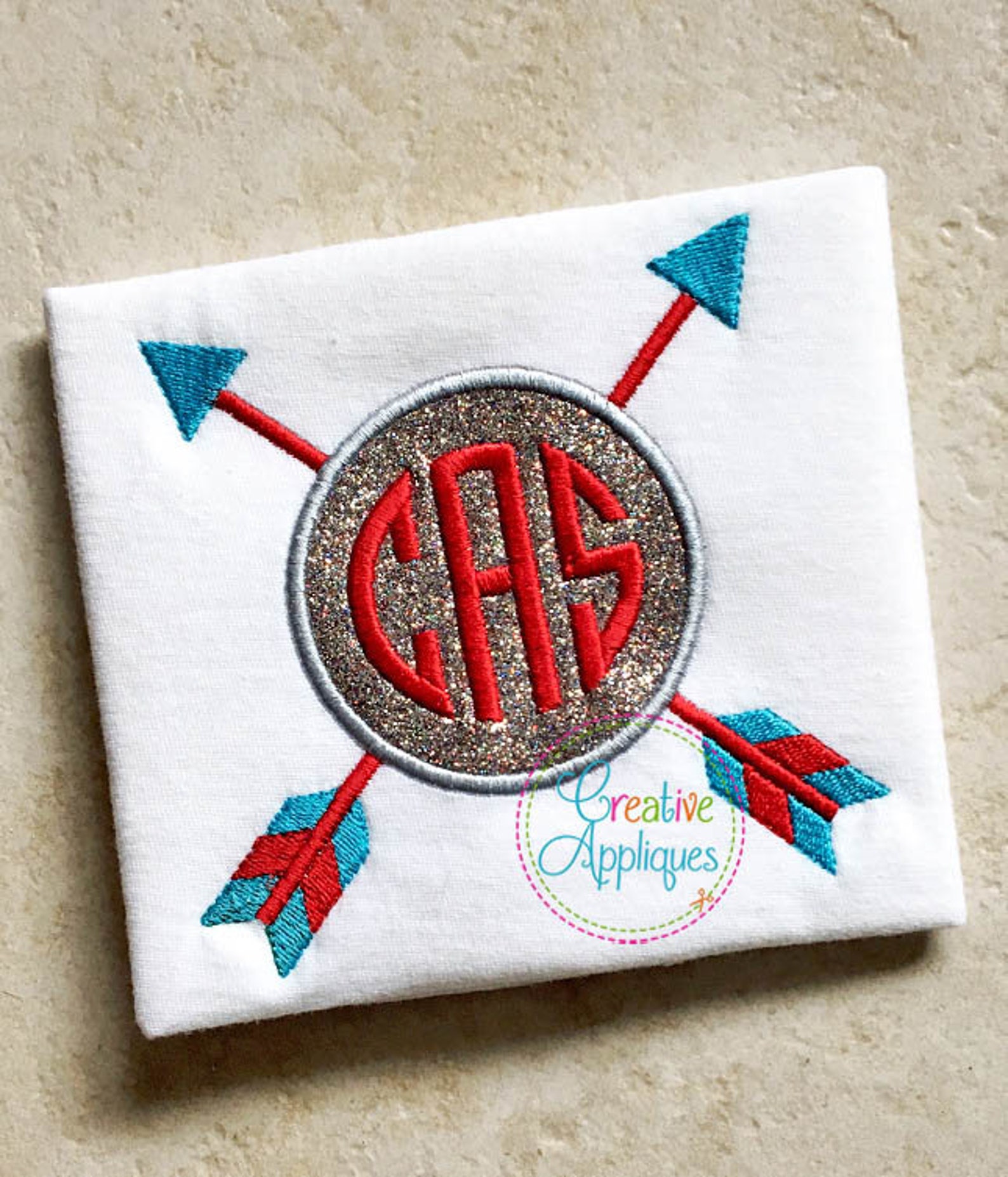 Arrows Monogram Frame Applique Digital Machine Embroidery Design 4 ...