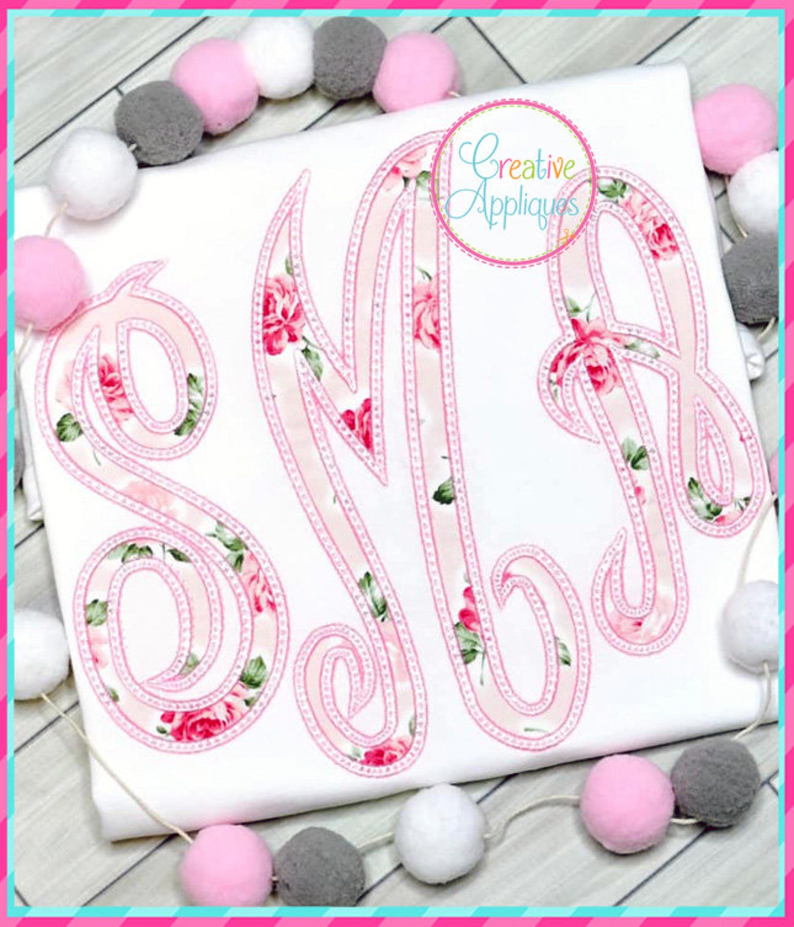 PES FORMAT ONLY Empire Monogram Alphabet Letters A-Z Applique Machine ...