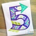 Tribal Arrow Number 5 Five 5th Fifth Birthday Digital Machine ...
