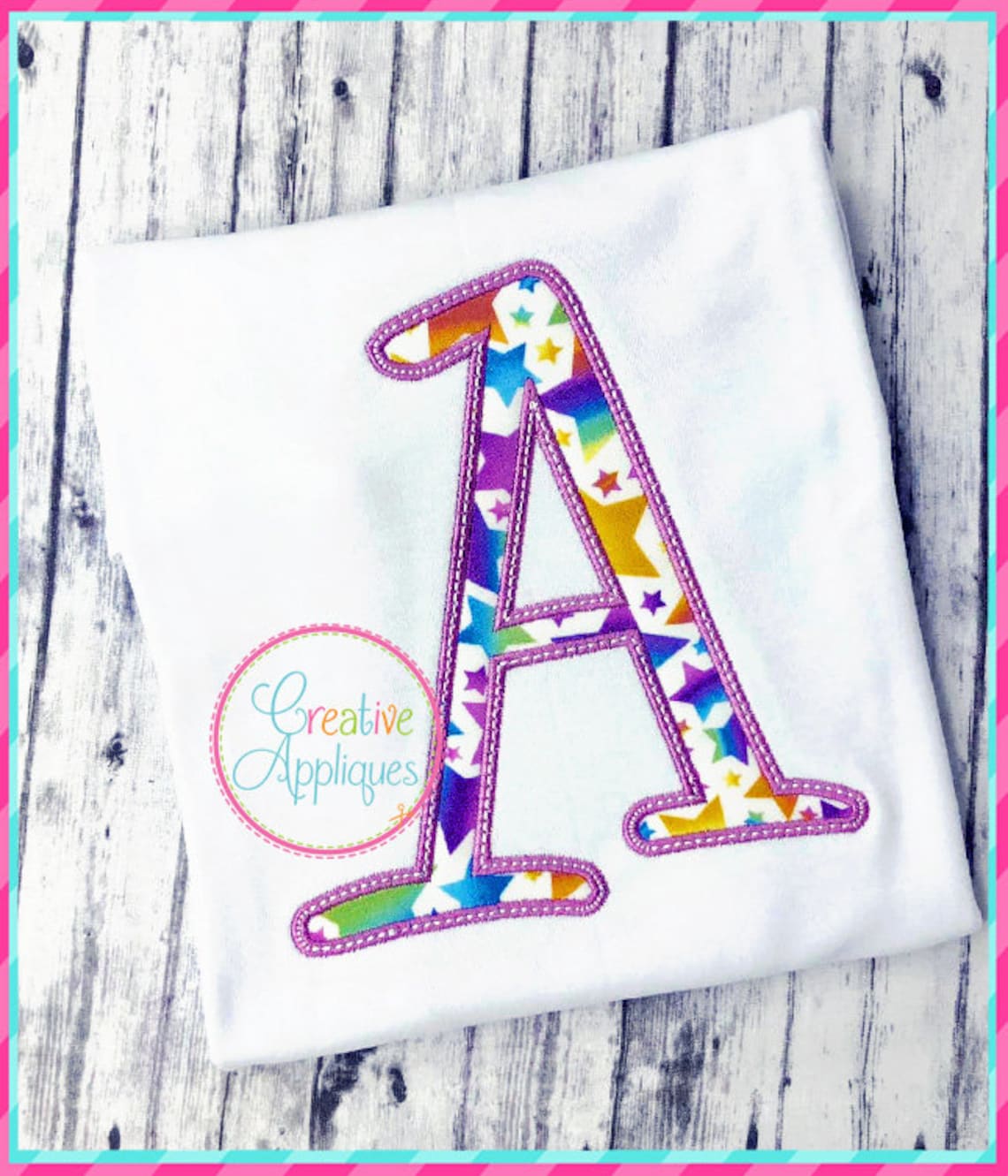 Recess Applique Alphabet Letter Set A-Z Applique Machine - Etsy