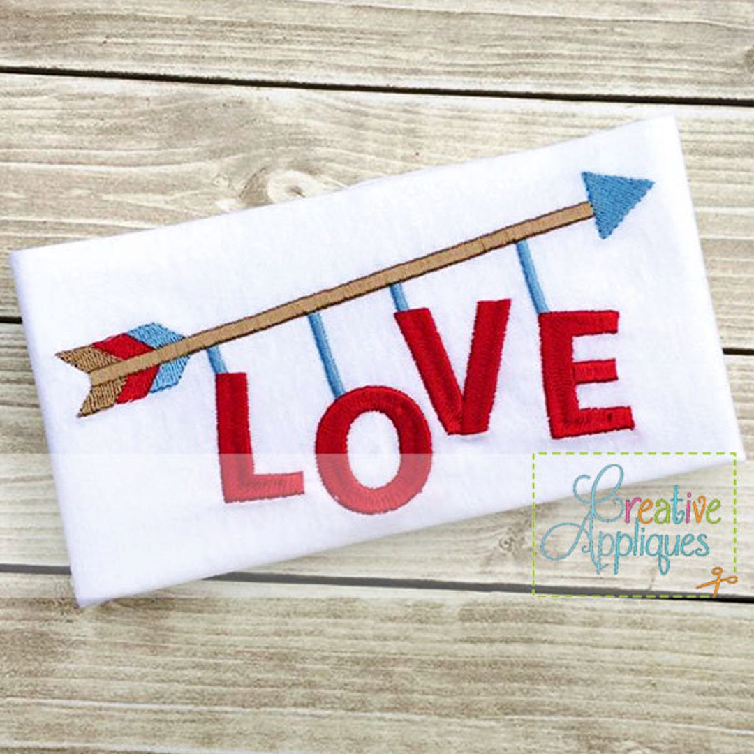 Tribal Love Arrows Valentine's Day Digital Machine Embroidery Design 4 ...