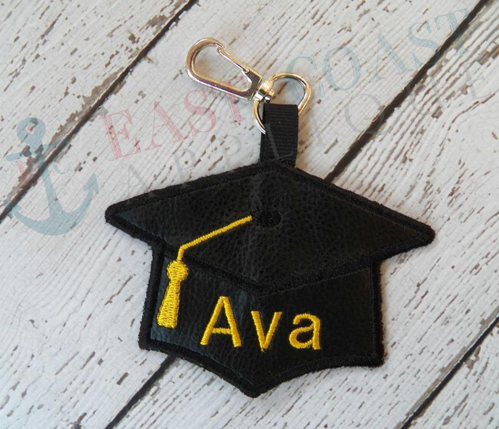 Graduation Bag Tag in the Hoop Design, in the Hoop Bag Tag, in the Hoop ...