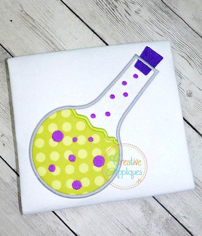 Potion Beaker Digital Machine Embroidery Applique Design 5 | Etsy
