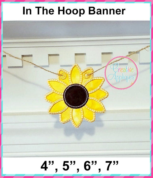 Leaf Banner Charm in the Hoop Digital Machine Embroidery Applique ...