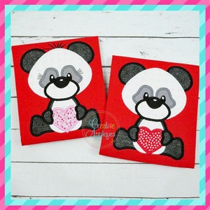 Valentine Animal Set Digital Machine Embroidery Applique Design 4 Sizes ...