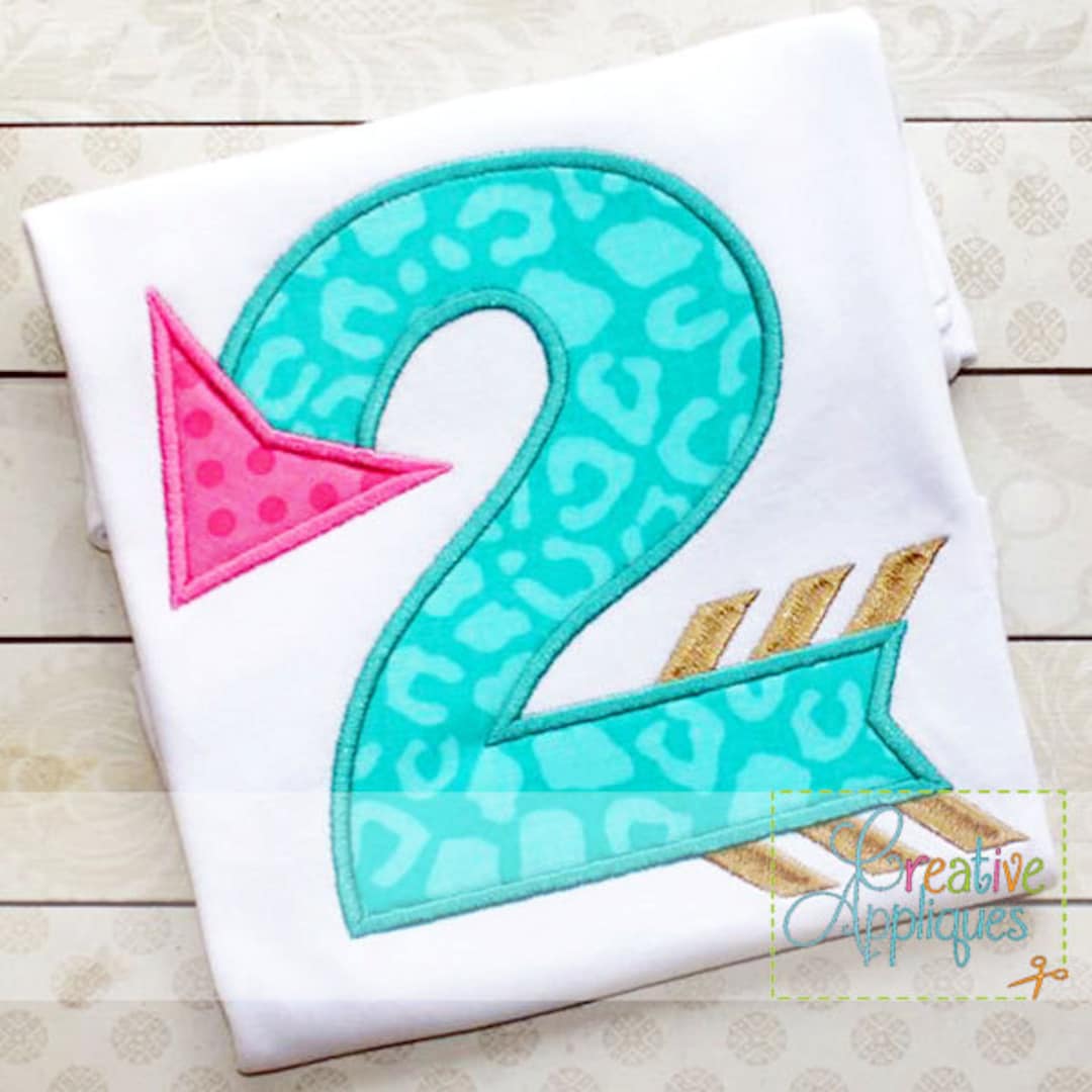 Tribal Arrow Number 2 Two Second 2nd Birthday Digital Machine ...