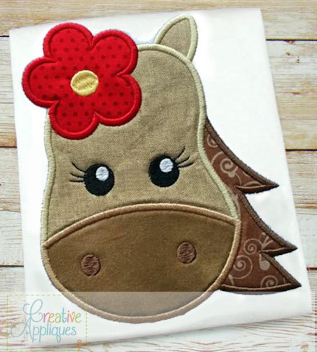 Girl Horse Digital Machine Embroidery Applique Design 4 Sizes, Horse ...