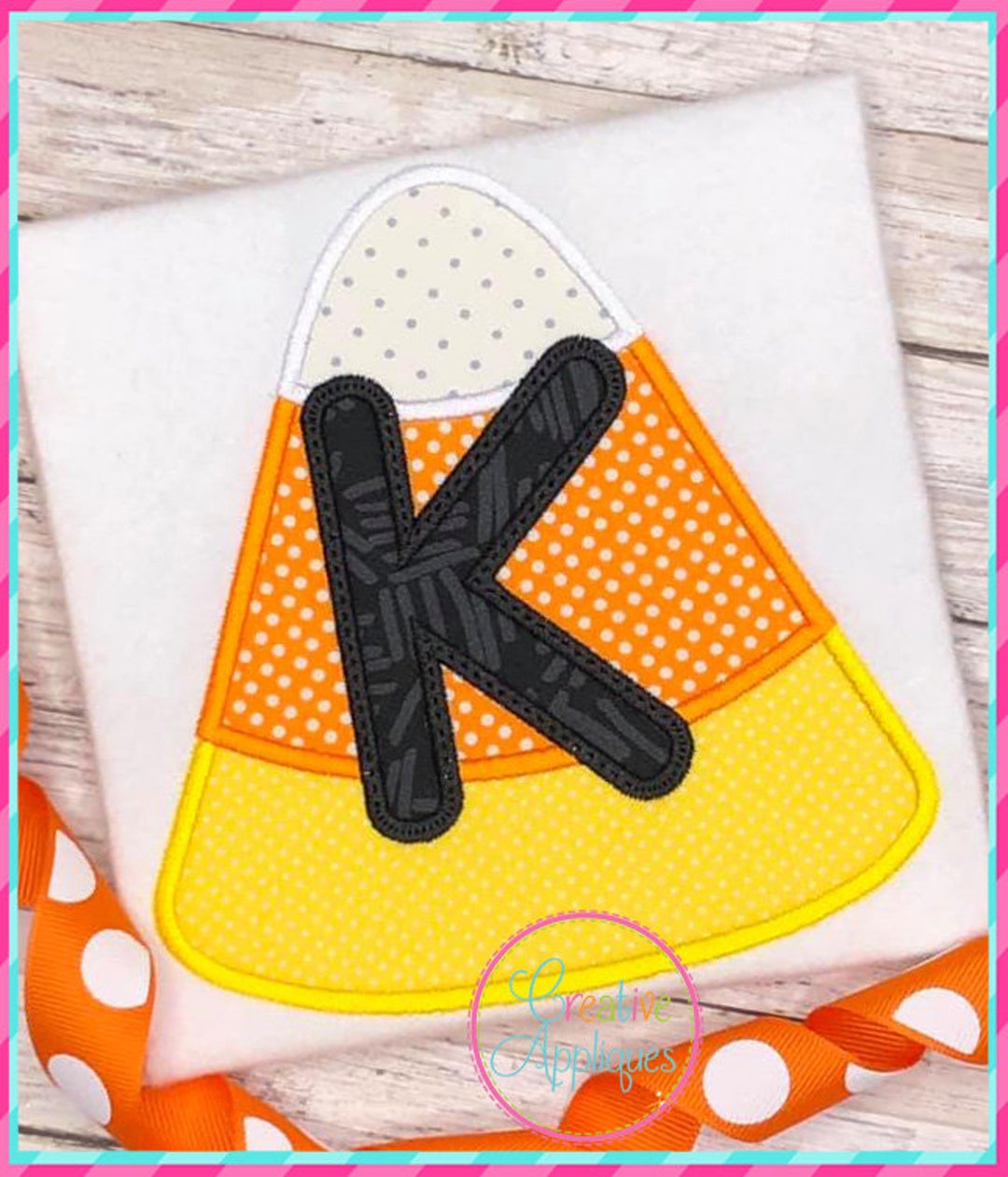 Candy Corn Alphabet Letter Set Uppercase A Thru Z Applique - Etsy