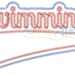 Swimming Applique Digital Machine Embroidery Applique Design 6 Sizes ...