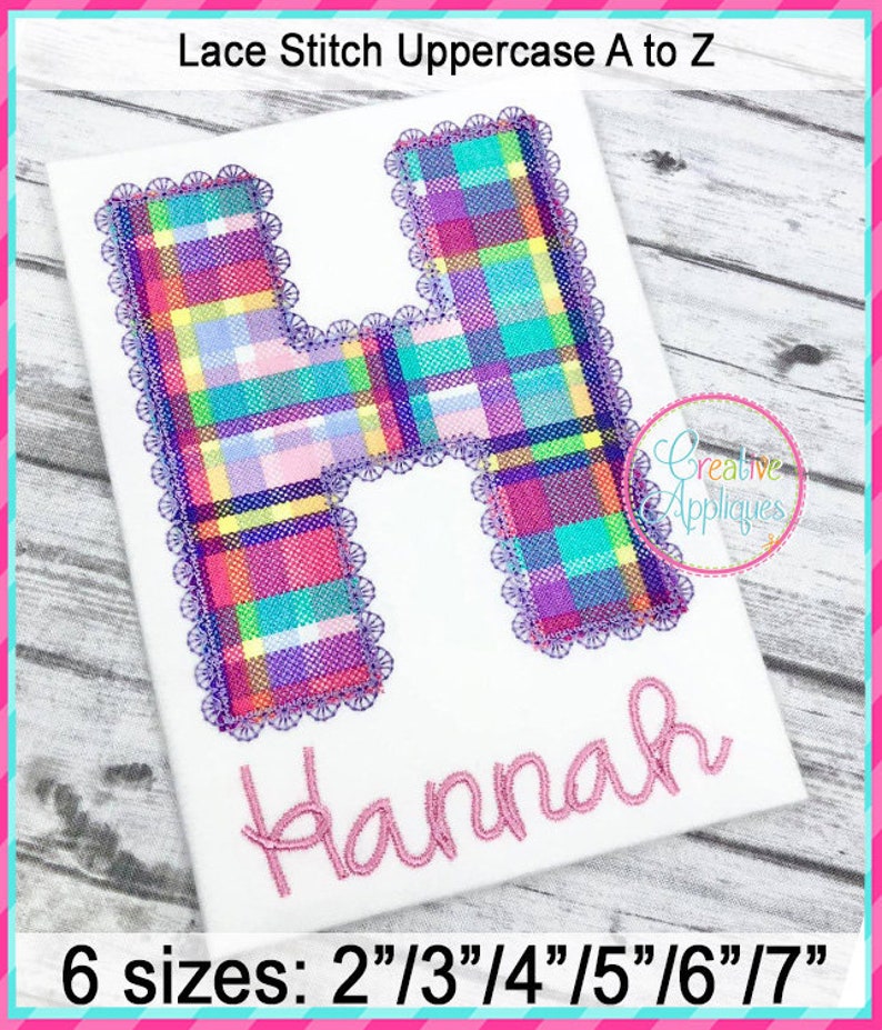 Lace Stitch Applique Alphabet Letter Set A-Z Applique Machine ...