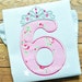 Princess Crown Birthday Number 6 Machine Embroidery Applique Design 4 ...