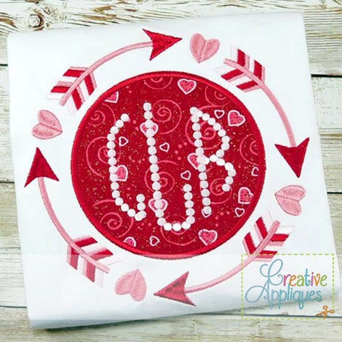 Tribal Arrow Heart Frame Valentine's Day Digital Machine Embroidery ...
