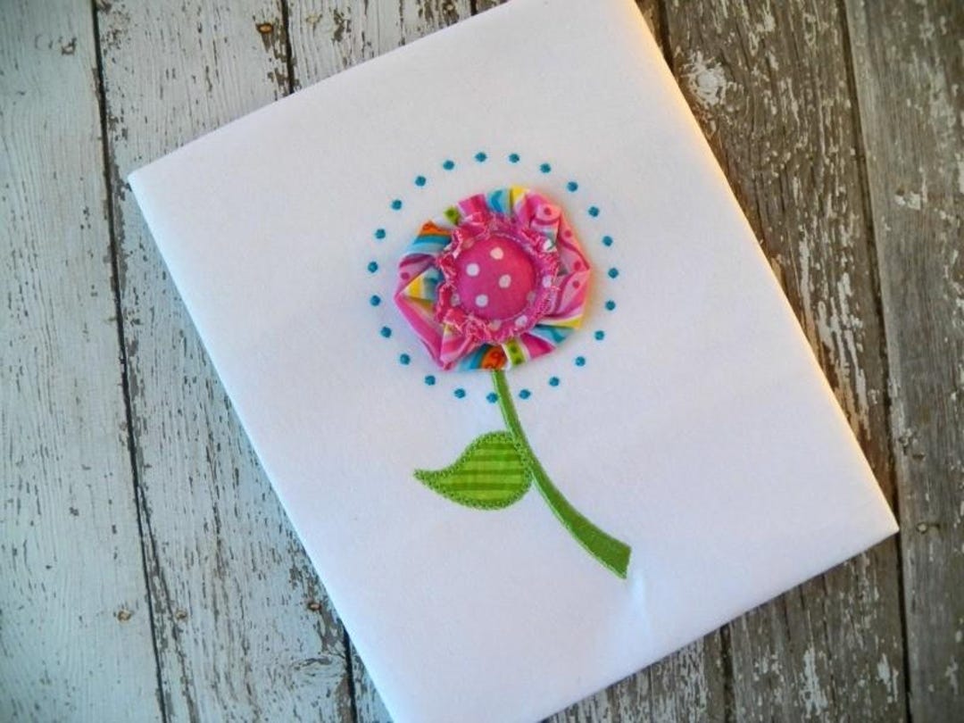 Mod Yoyo Flower Applique Design, Machine Embroidery, Embroidery Design ...