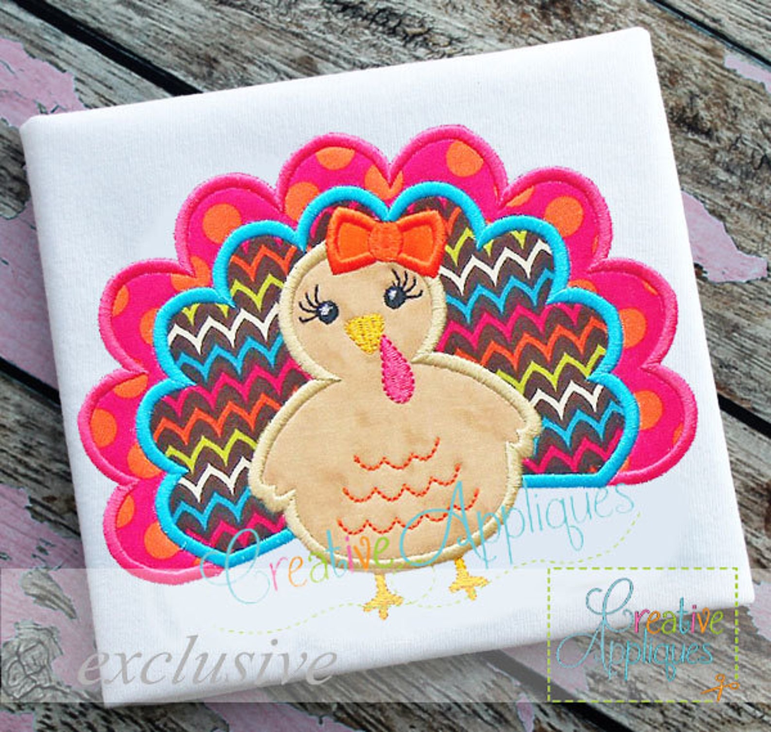Turkey Girl Princess Diva Monogram Applique Digital Machine - Etsy