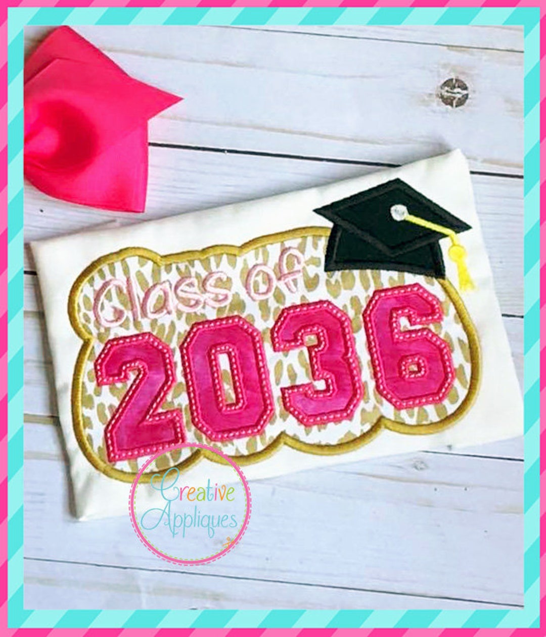 Class of 2036 Graduation Digital Machine Embroidery Applique Design 10 ...