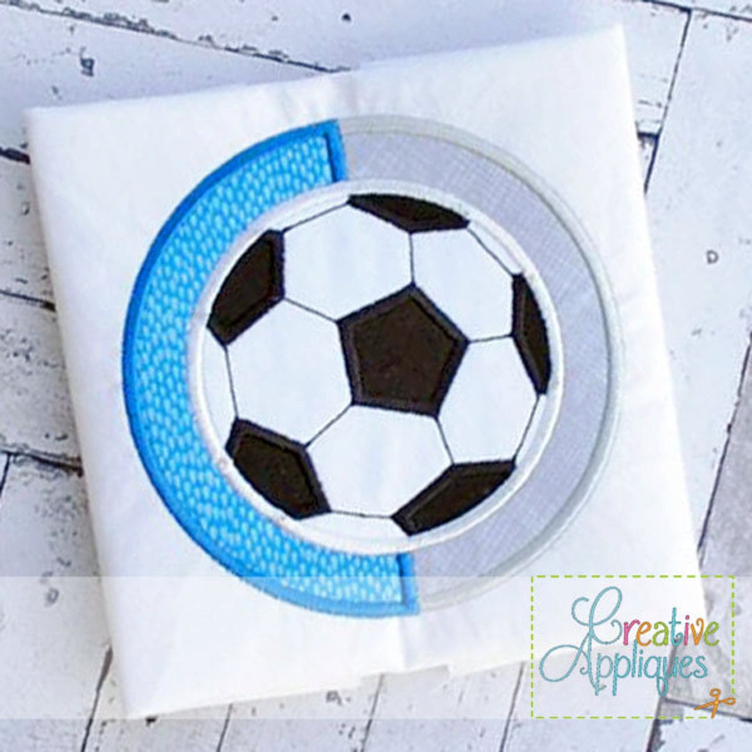 Soccer Ball House Divided Digital Machine Embroidery Applique Design 4 ...