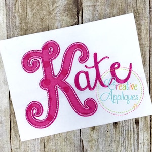 Stylish Script Applique Alphabet Letters A-Z Machine Embroidery 5 Sizes ...