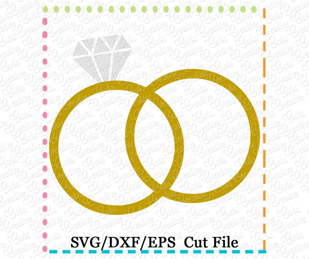 Wedding Rings SVG Eps DXF Cutting File, Wedding Svg, Wedding Cut File ...